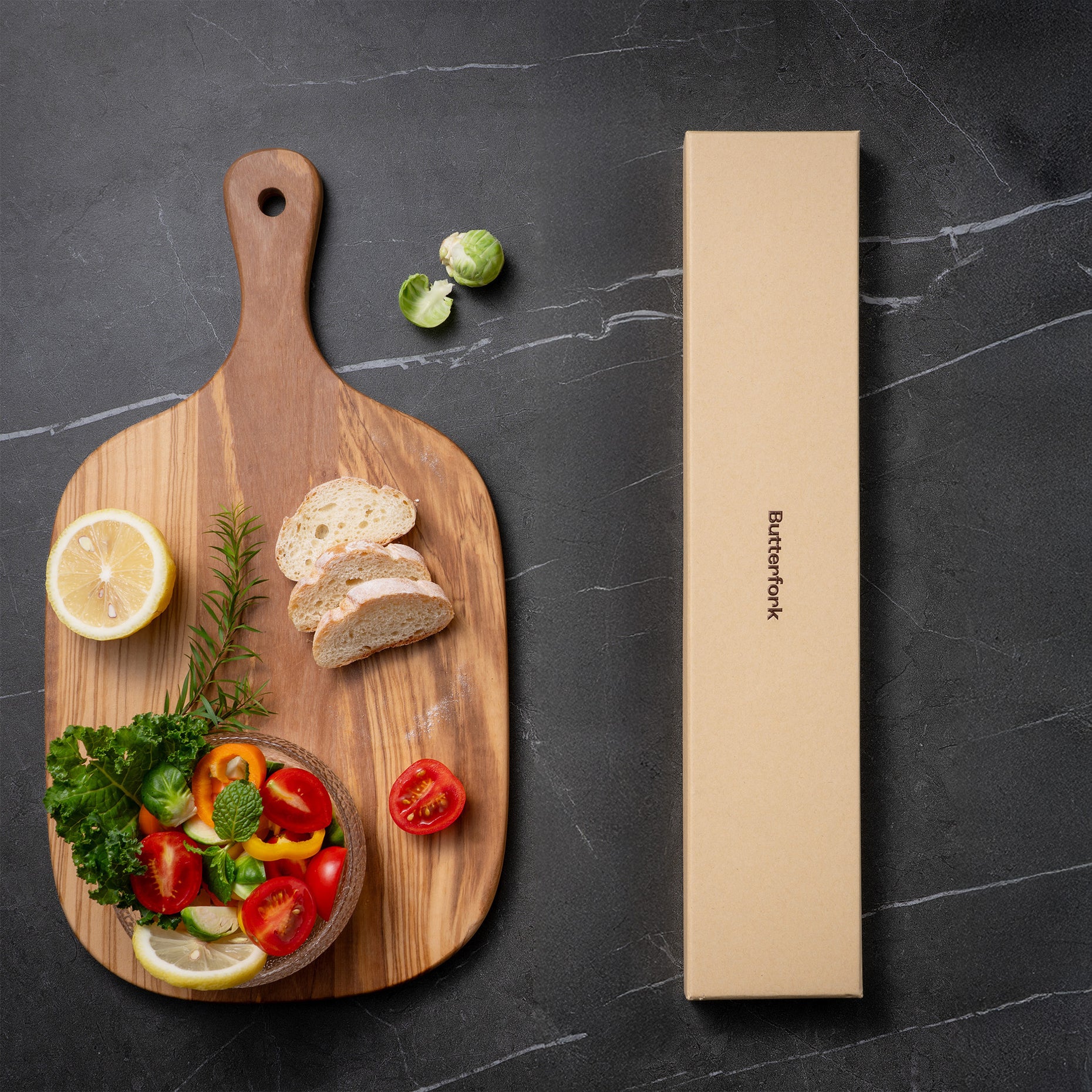 Butterfork 8” Purest Chef's Knife with Oak Sheath- Light Grey, Sharp ...